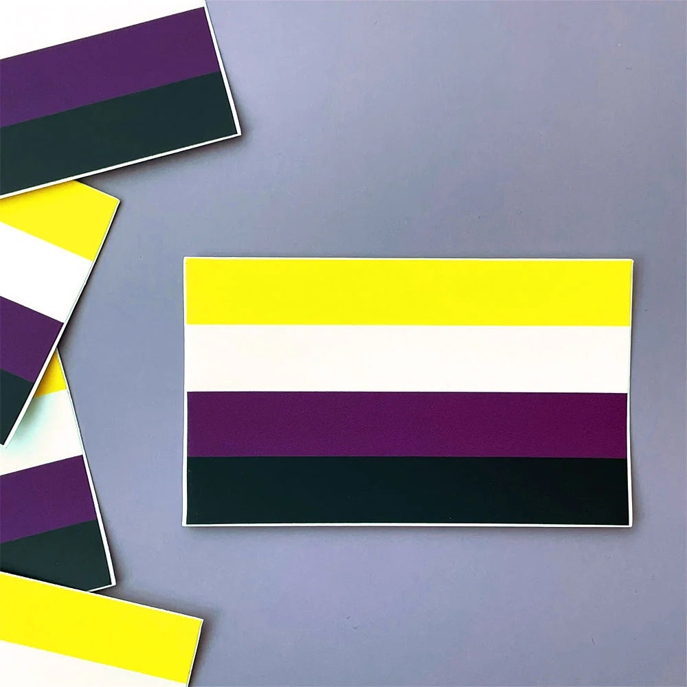 Nonbinary Pride Flag Sticker – Indiana Gifts