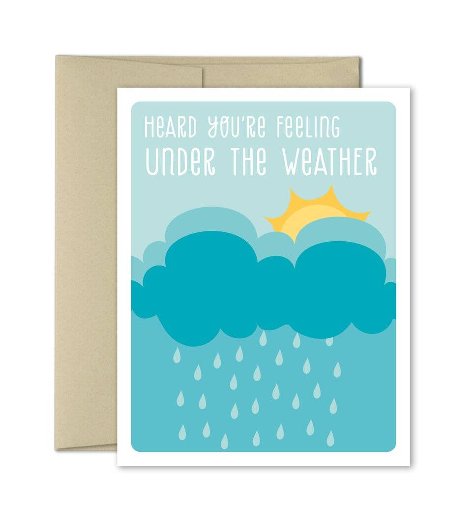 Heard You are Feeling Under the Weather Thinking of You Greeting Card ...